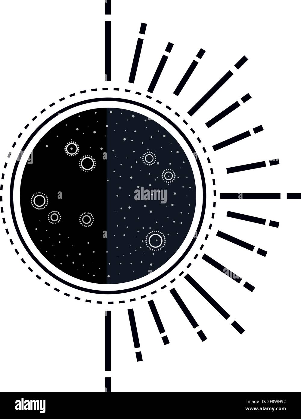 last quarter moon phase Stock Vector Image & Art - Alamy