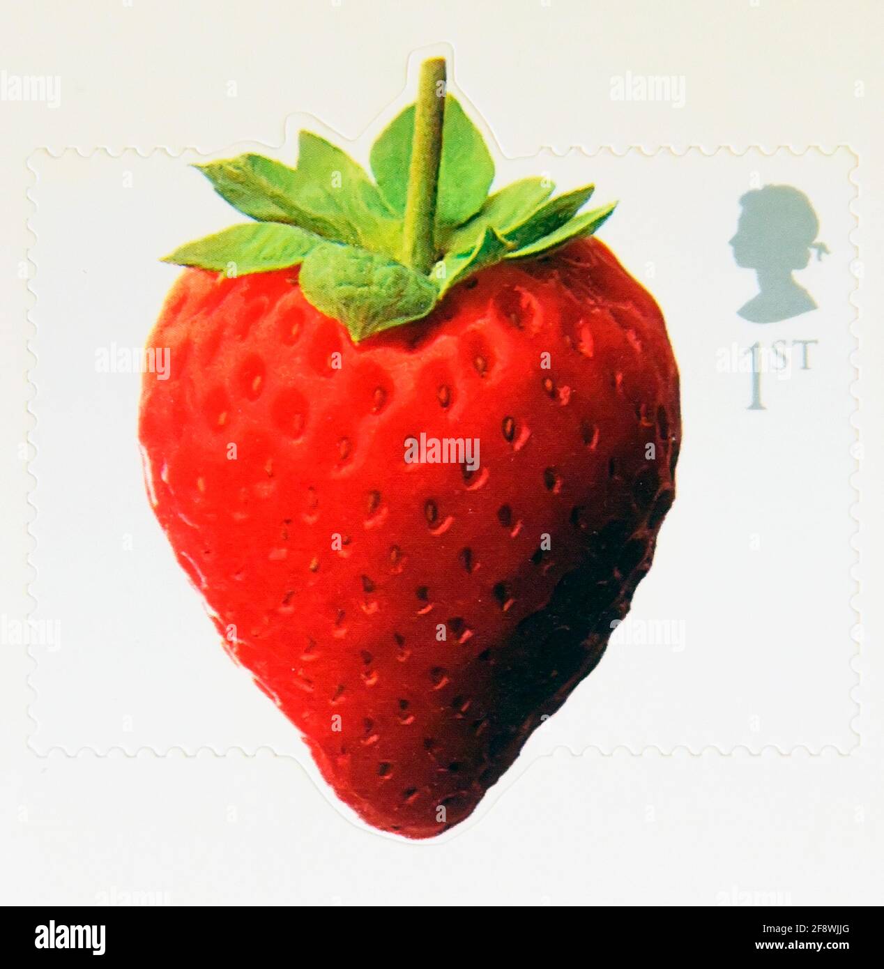 Postage stamp, Great Britain, Queen Elizabeth II, 2003. Fruit and ...