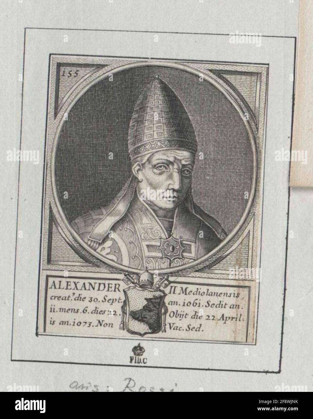 Alexander II., papa Stock Photo - Alamy