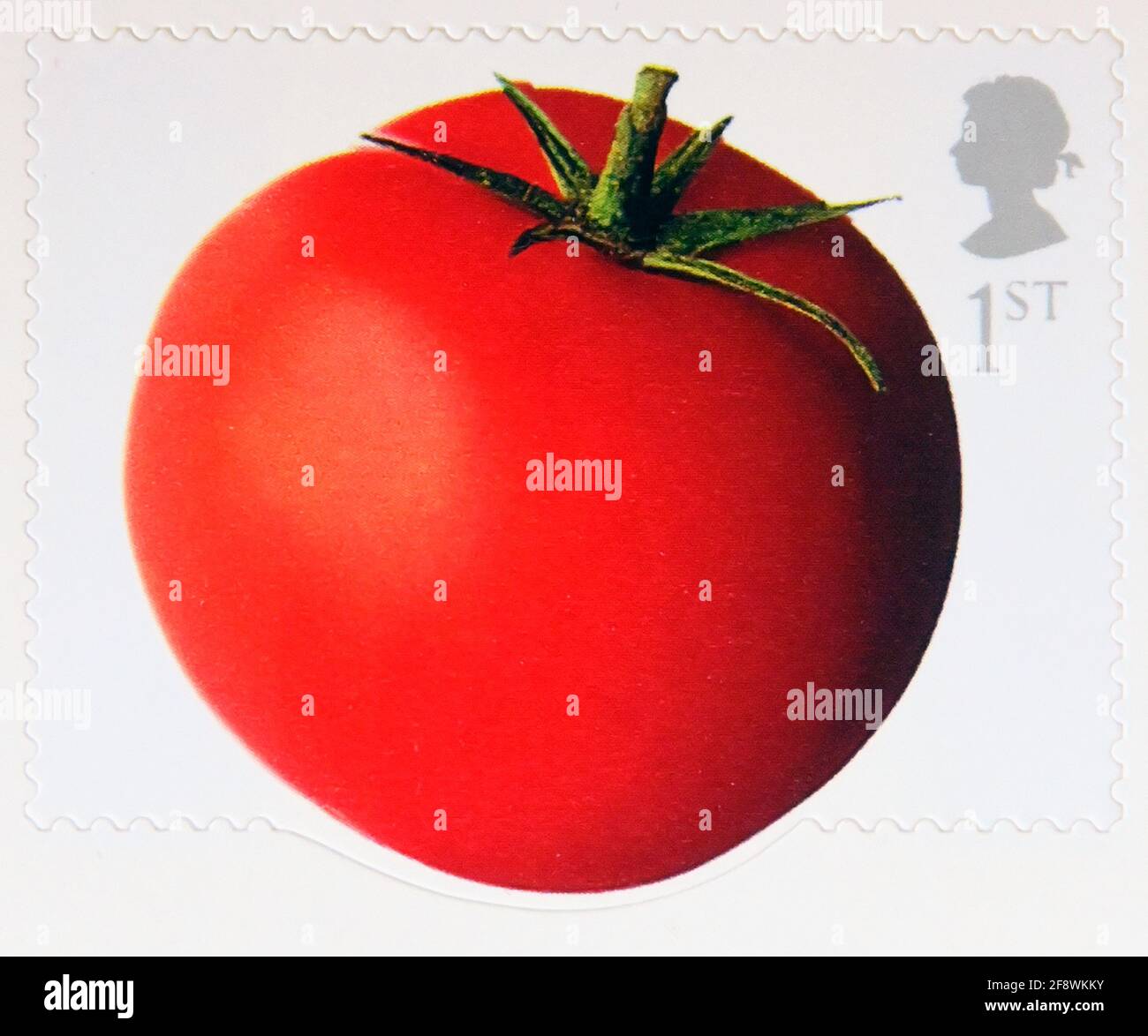 Postage stamp, Great Britain, Queen Elizabeth II, 2003. Fruit and ...