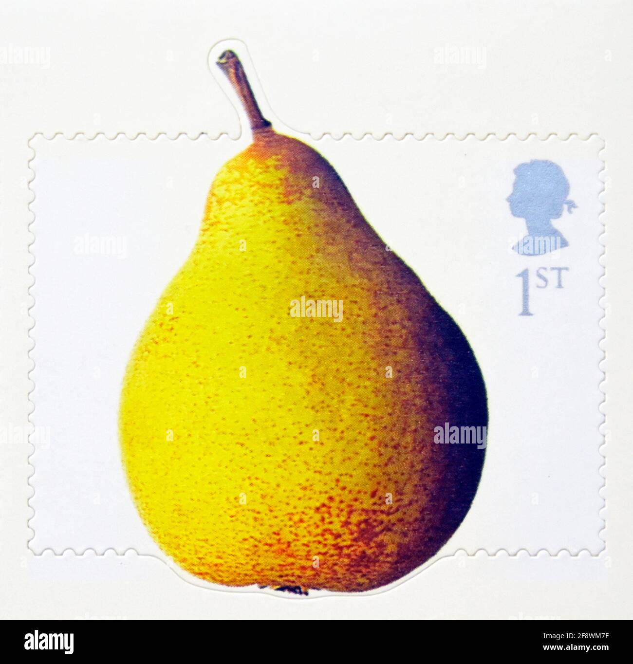Postage stamp, Great Britain, Queen Elizabeth II, 2003. Fruit and ...