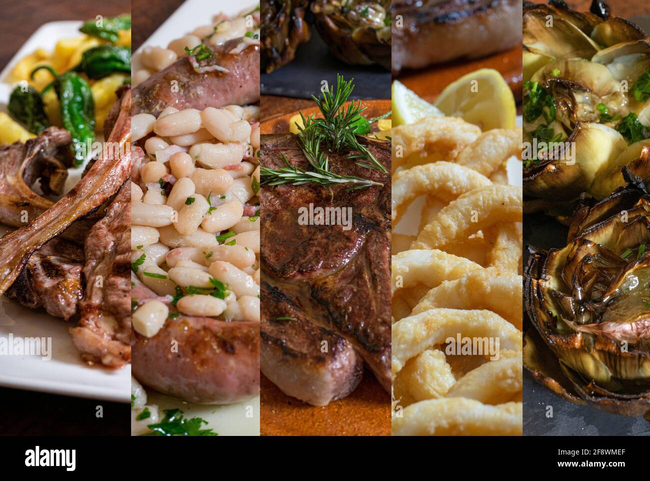 Photo collage of typical Spanish food Stock Photo - Alamy