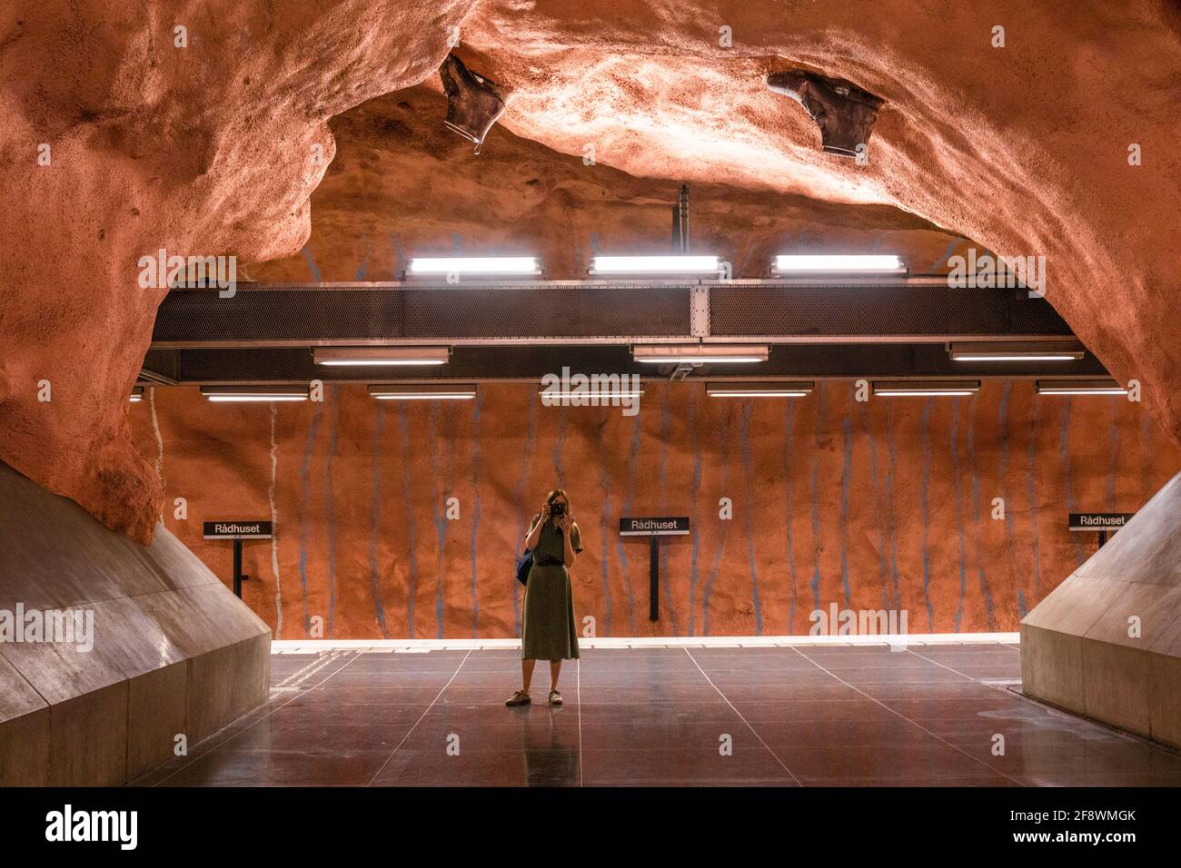 Stockholm, Sweden June 7 2019: Underground metro tunnelbana station ...