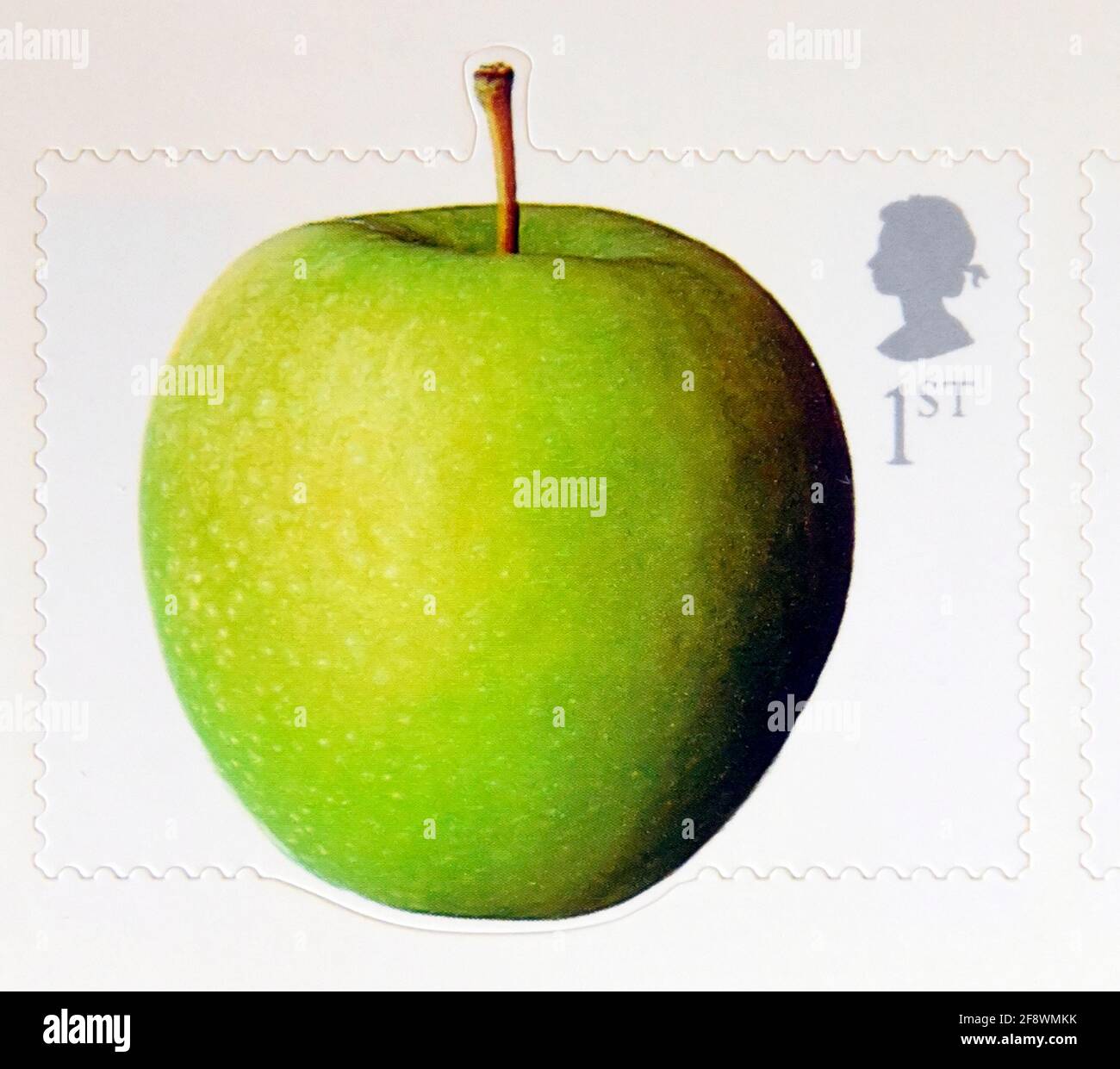 Postage stamp, Great Britain, Queen Elizabeth II, 2003. Fruit and ...