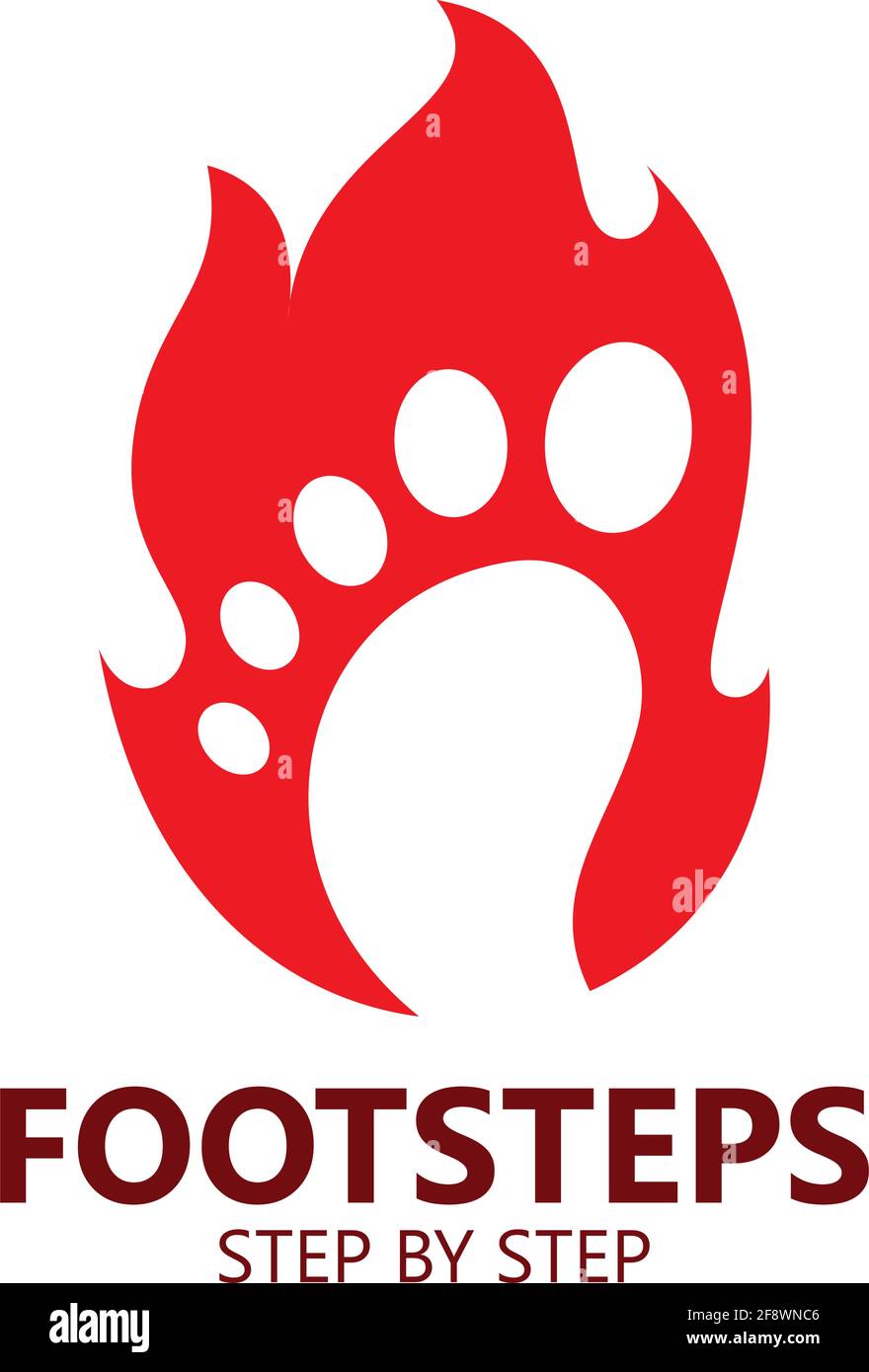 Logo design footsteps vector Stock Vector Image & Art - Alamy