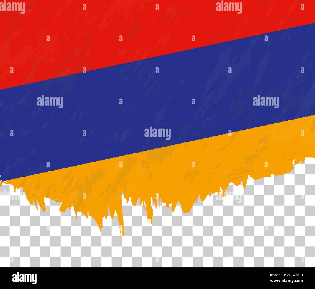 Grunge-style flag of Armenia on a transparent background. Vector ...