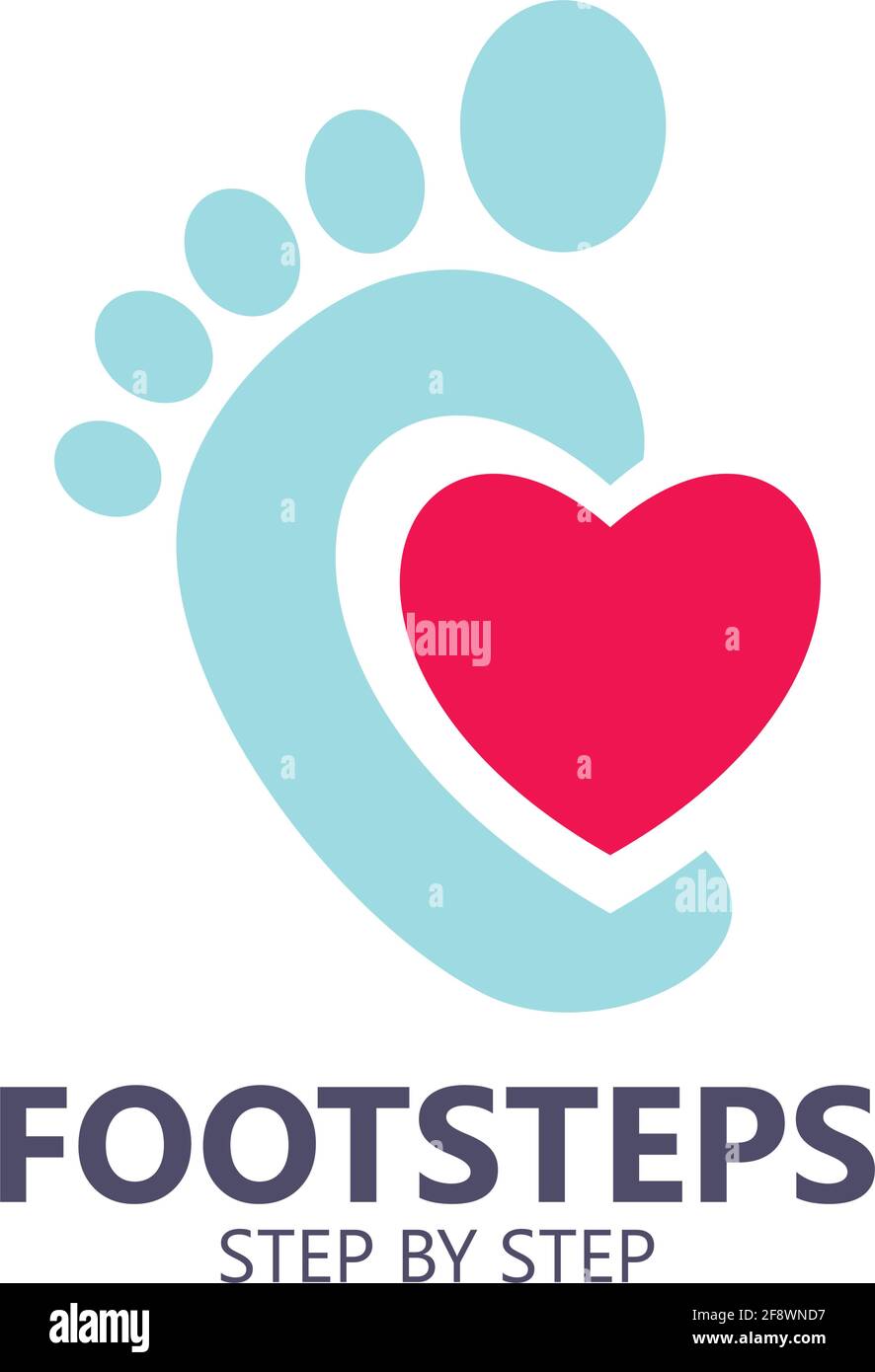 Logo design footsteps vector Stock Vector Image & Art - Alamy