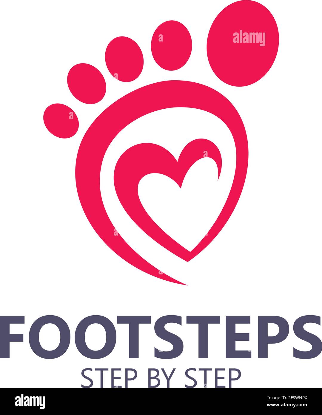 Logo design footsteps vector Stock Vector Image & Art - Alamy
