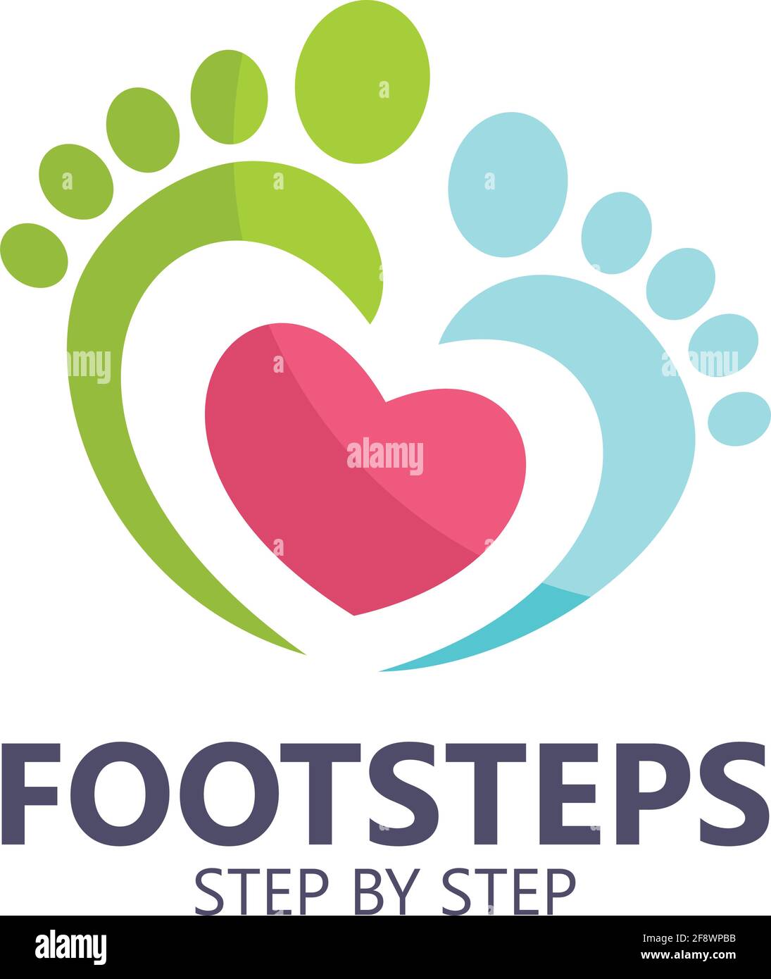 Logo design footsteps vector Stock Vector Image & Art - Alamy