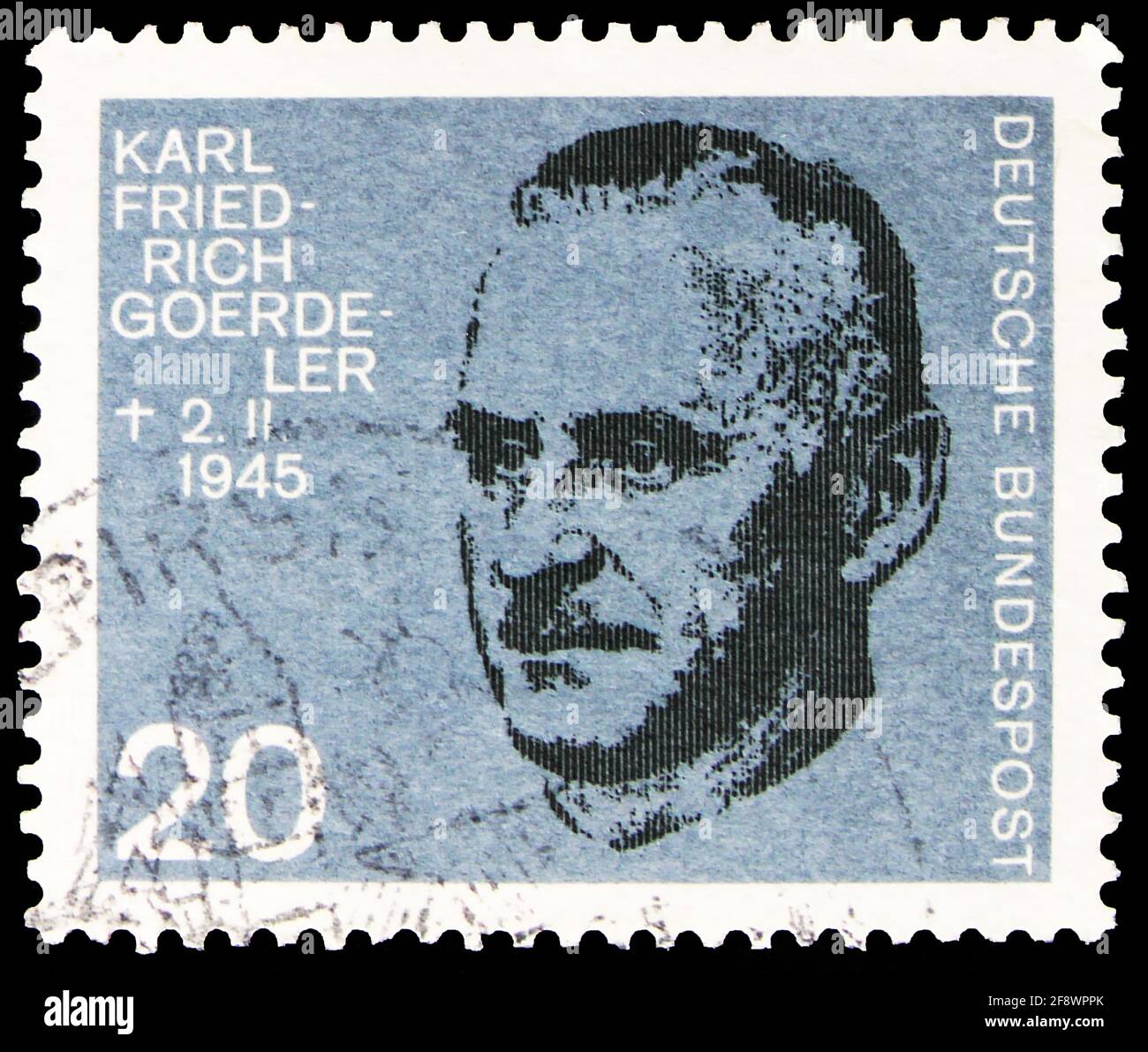 MOSCOW, RUSSIA - OCTOBER 1, 2019: Postage stamp printed in Germany ...