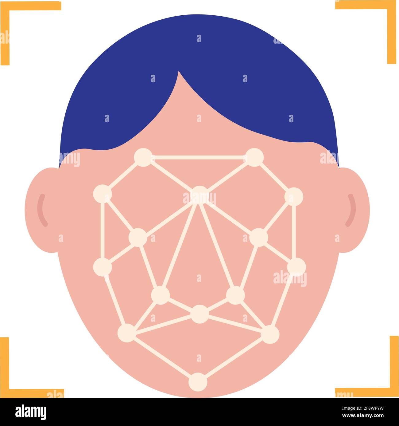 biometric facial verification Stock Vector Image & Art - Alamy