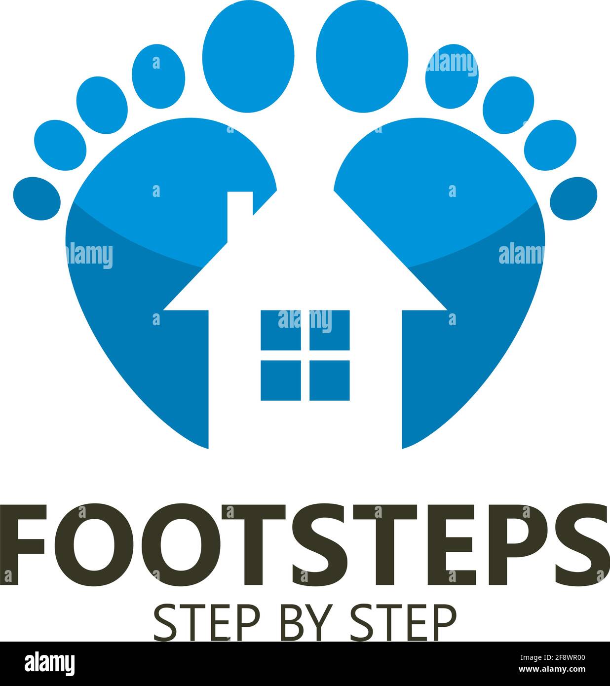 Logo design footsteps vector Stock Vector Image & Art - Alamy