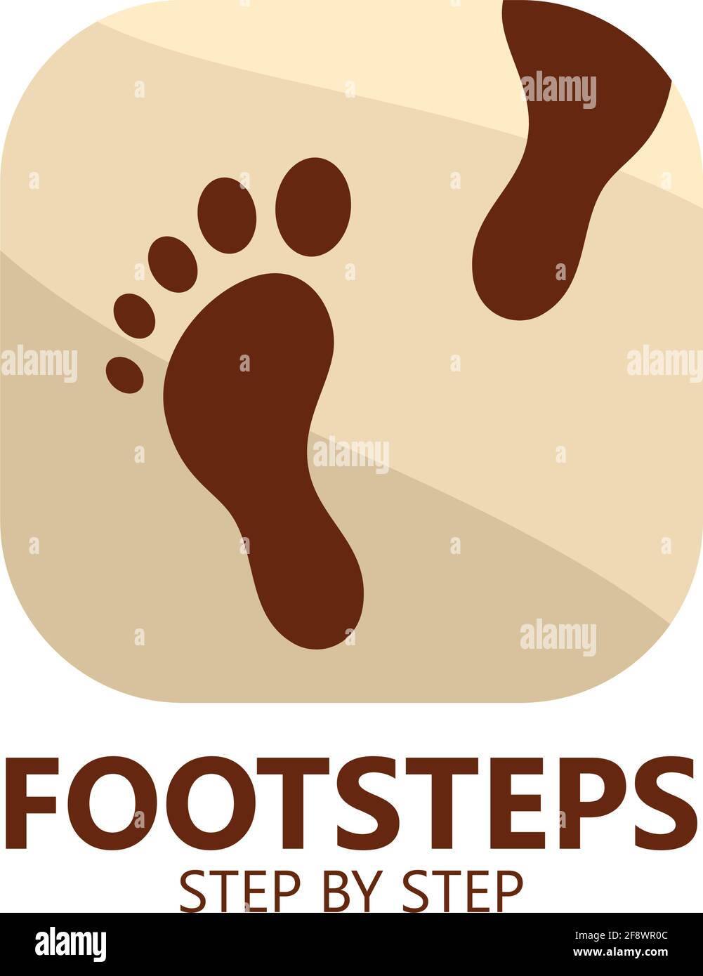 Logo design footsteps vector Stock Vector Image & Art - Alamy