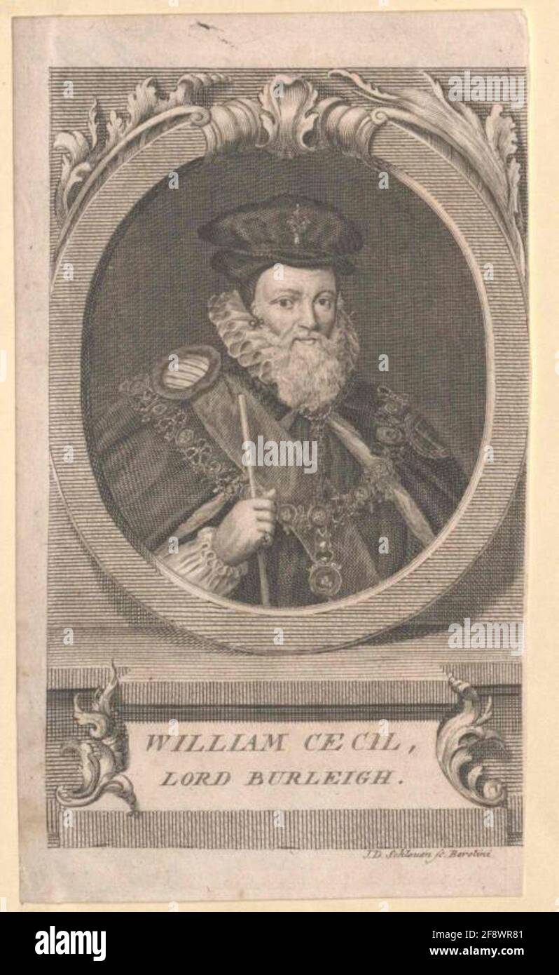 Cecil, 1. Baron Burghley, William Publisher: Gebauer, Johann Justine ...