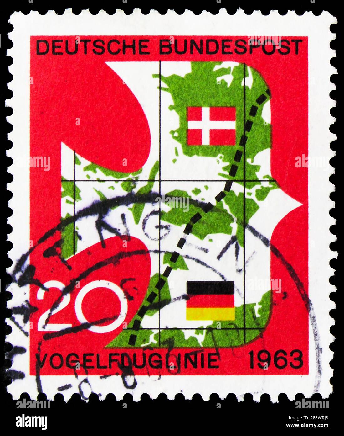 MOSCOW, RUSSIA - OCTOBER 1, 2019: Postage stamp printed in Germany ...