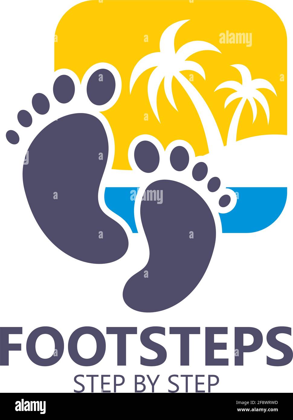 logo design footsteps vector Stock Vector Image & Art - Alamy