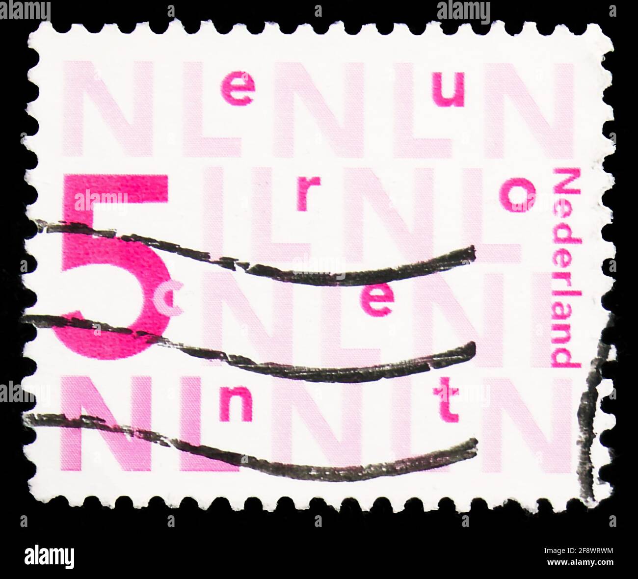 MOSCOW, RUSSIA - OCTOBER 1, 2019: Postage stamp printed in Netherlands ...