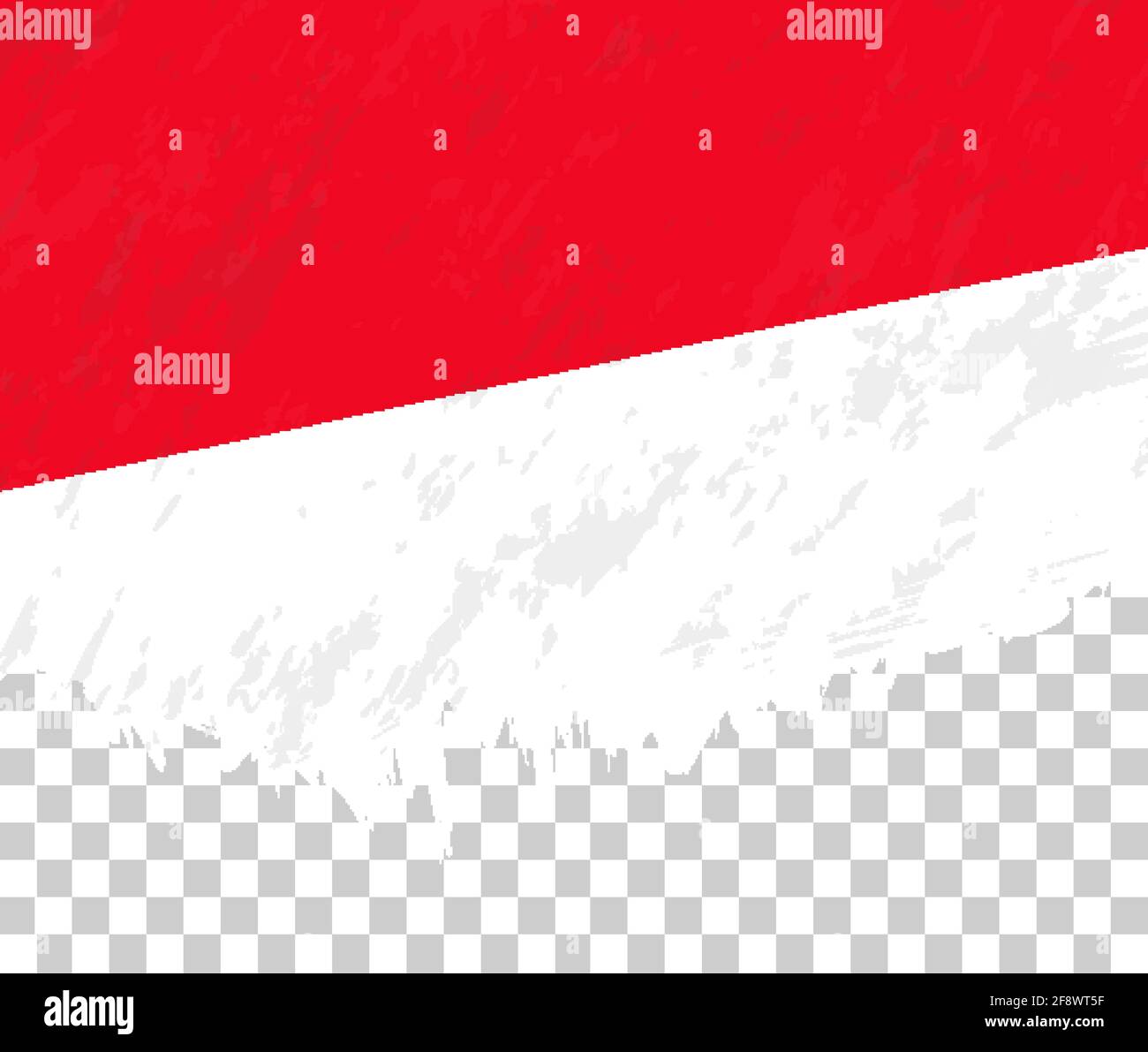 Grunge-style flag of Indonesia on a transparent background. Vector ...