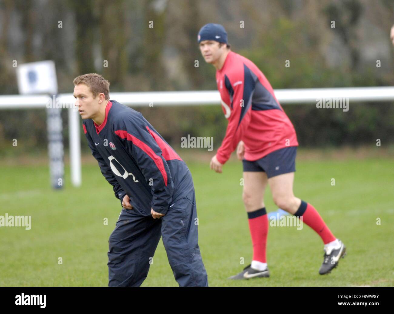 ENGLAND RUGBY TEAM TRAINING AT BATH UNIVERSITY FOR THEIR SIX NATIONS ...