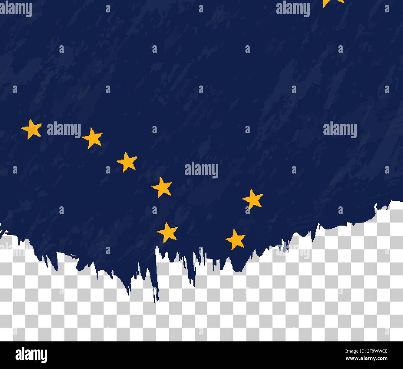 Grunge-style flag of Alaska on a transparent background. Vector ...