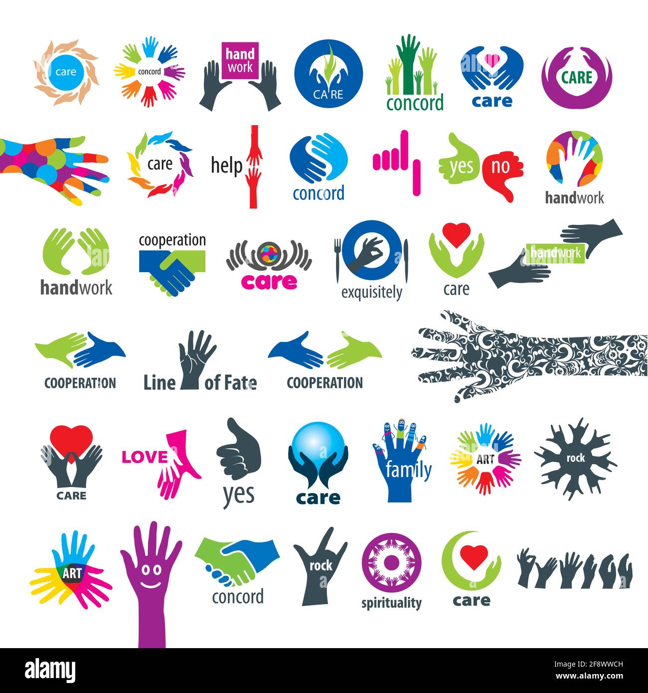 logo design people care vector Stock Vector Image & Art - Alamy