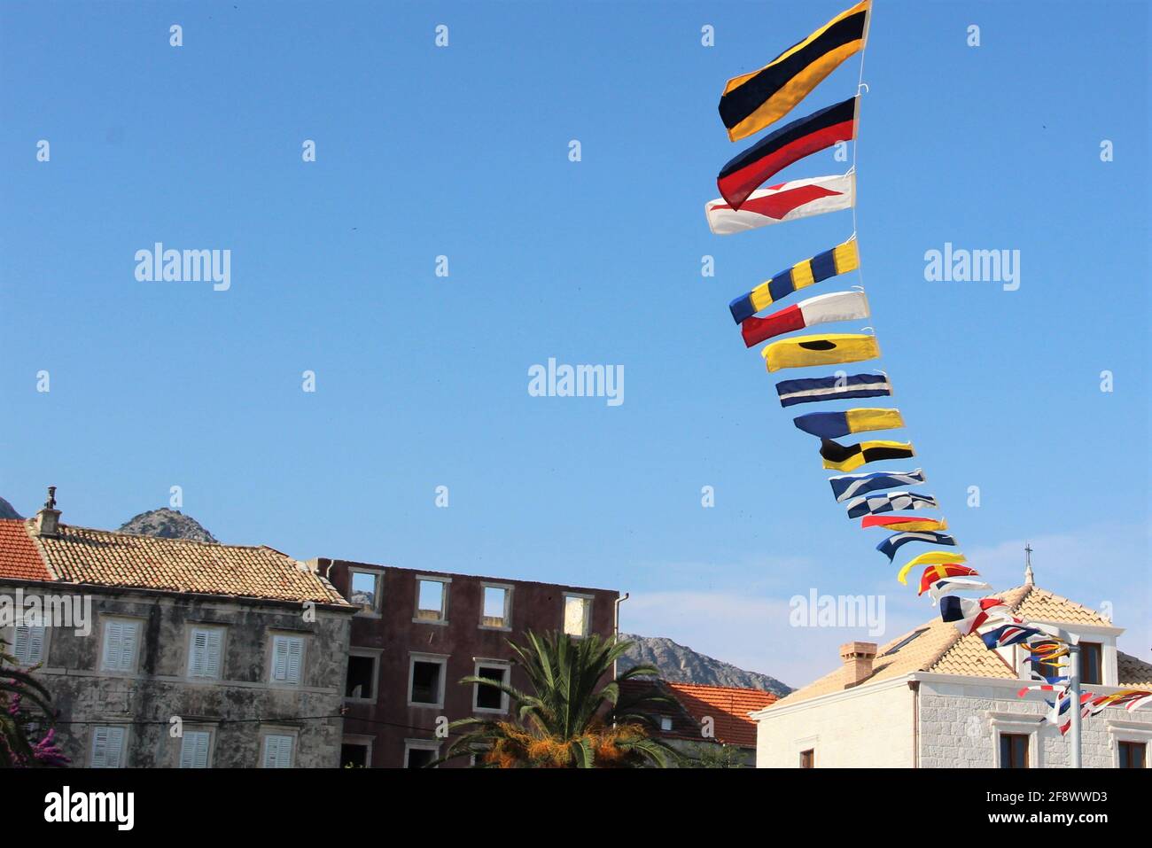 Flags In Croatia Stock Photo - Alamy