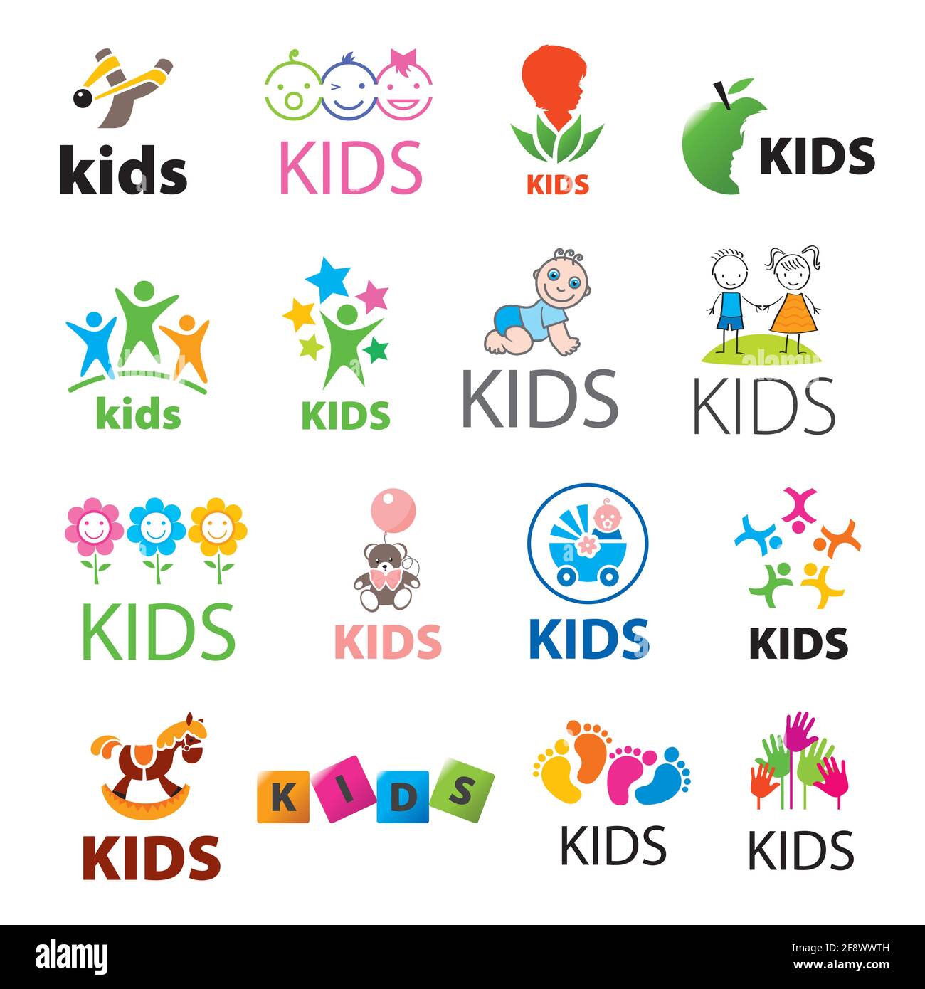 Minimalist kids vector Stock Vector Images - Alamy