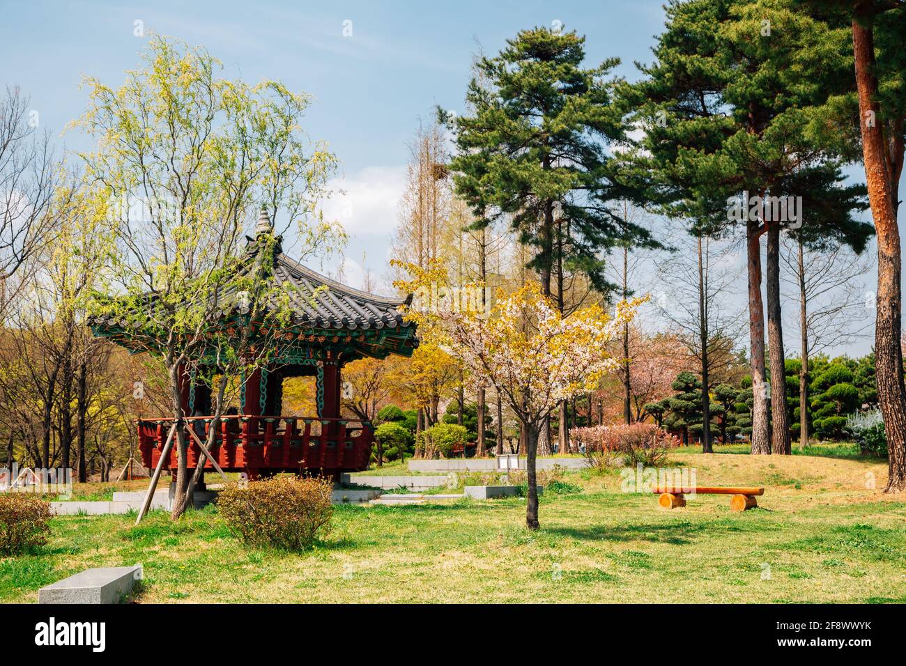 Hwarang Recreation Area park at spring in Ansan, Korea Stock Photo - Alamy