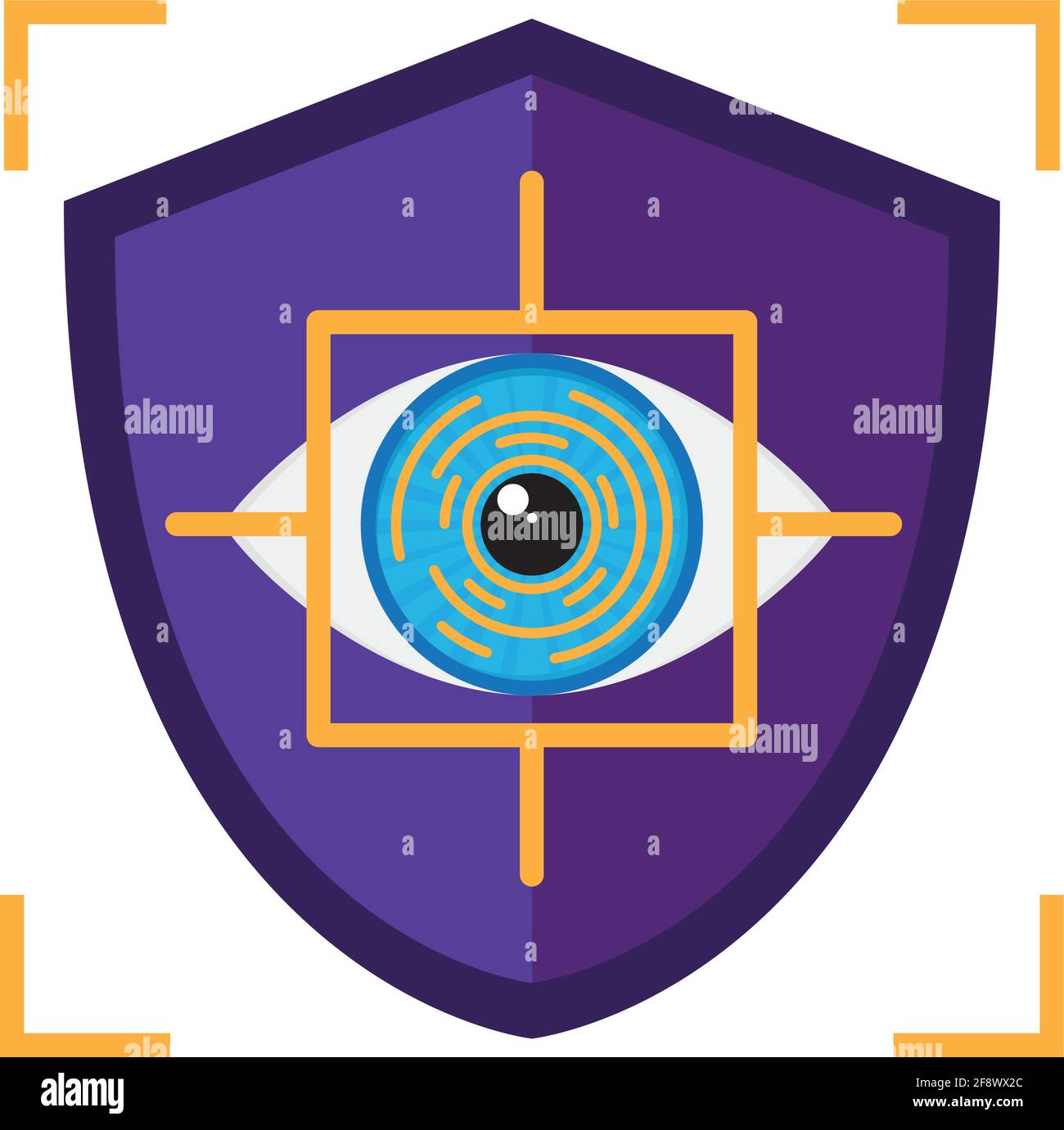 eye biometric verification shield Stock Vector Image & Art - Alamy