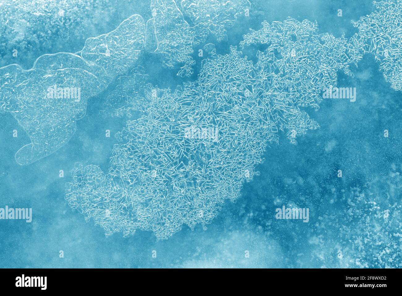 Ice background texture. Frozen water in various geometric abstract ...