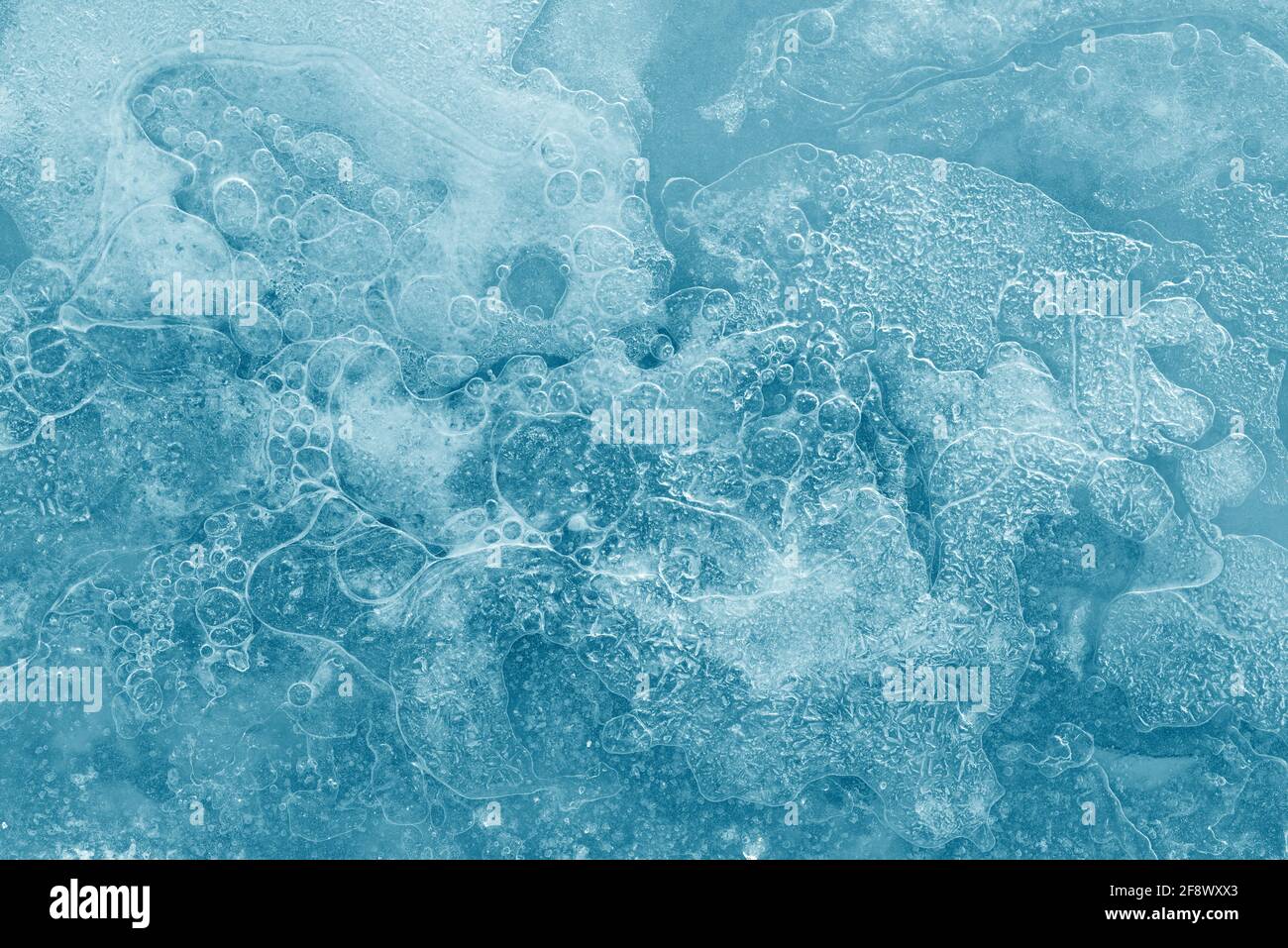 Ice background texture. Frozen water in various geometric abstract ...