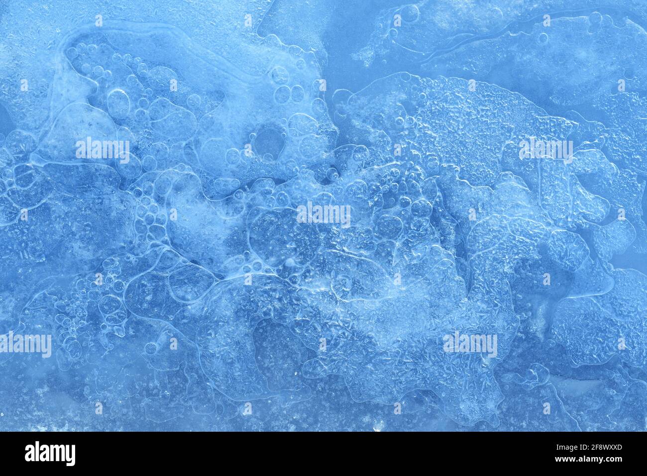Ice background texture. Frozen water in various geometric abstract ...