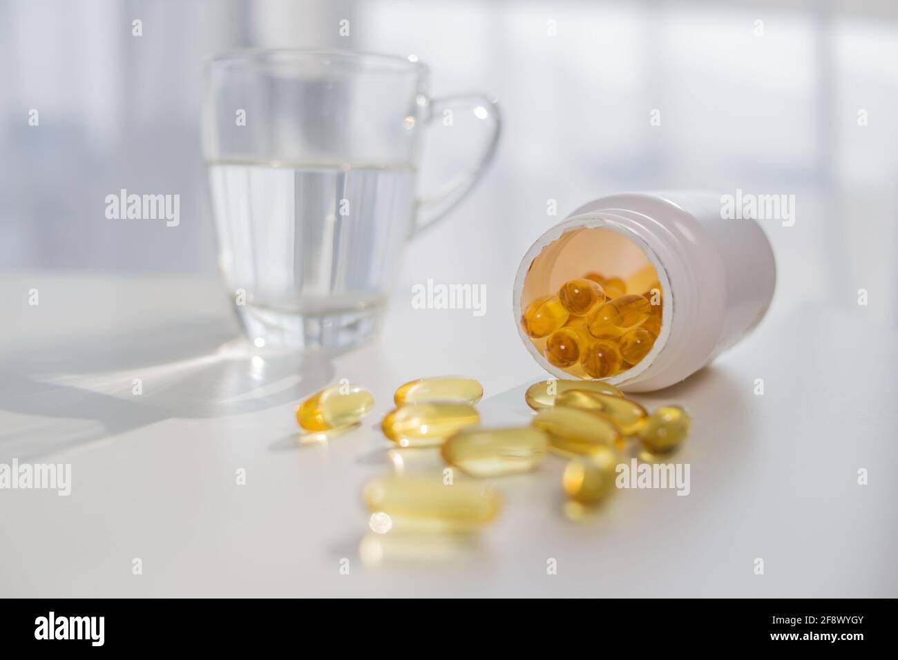 healthy lifestyle, medicine, nutritional supplements and people concept ...