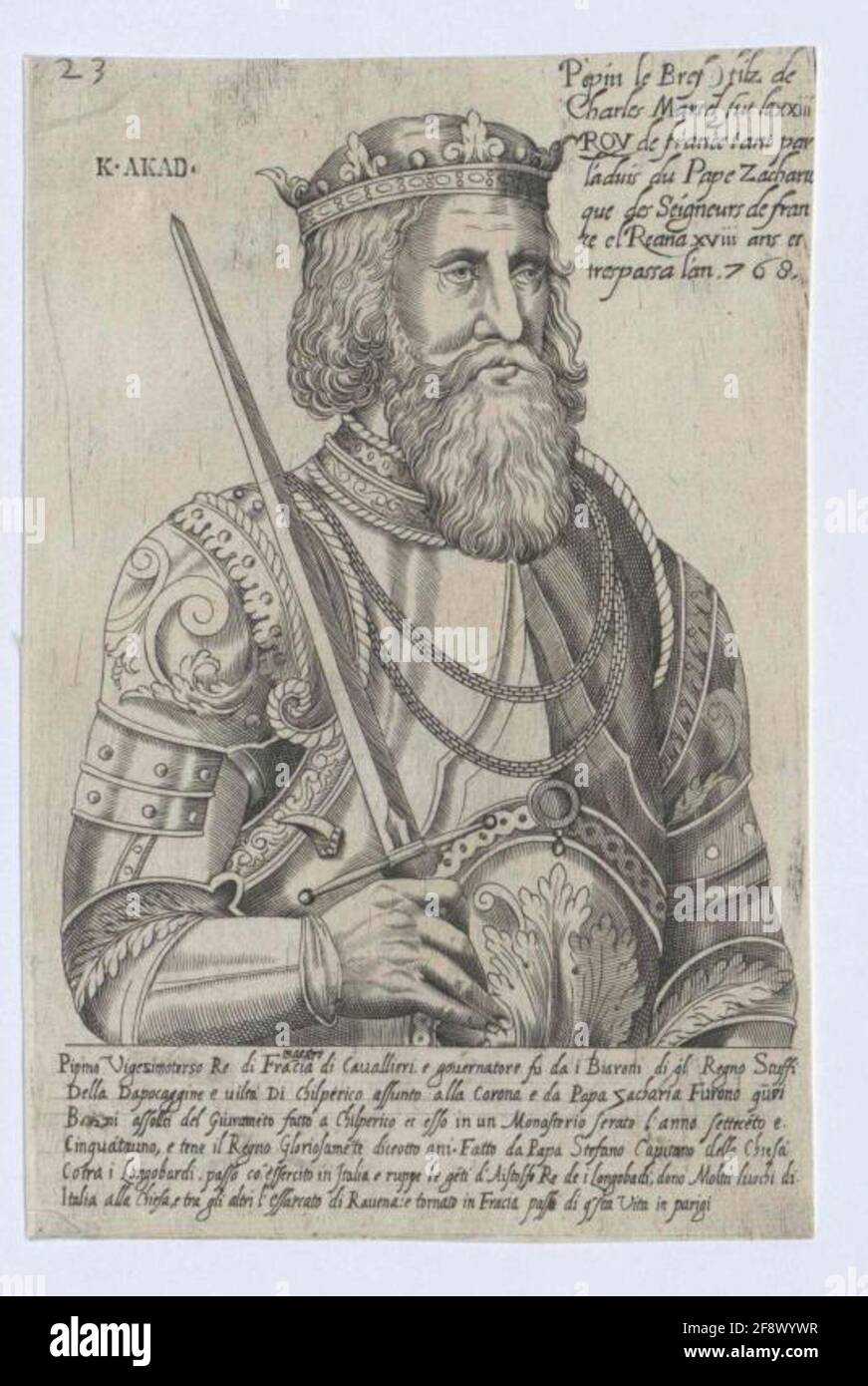Pippin of the younger, King of the Franks Stock Photo - Alamy