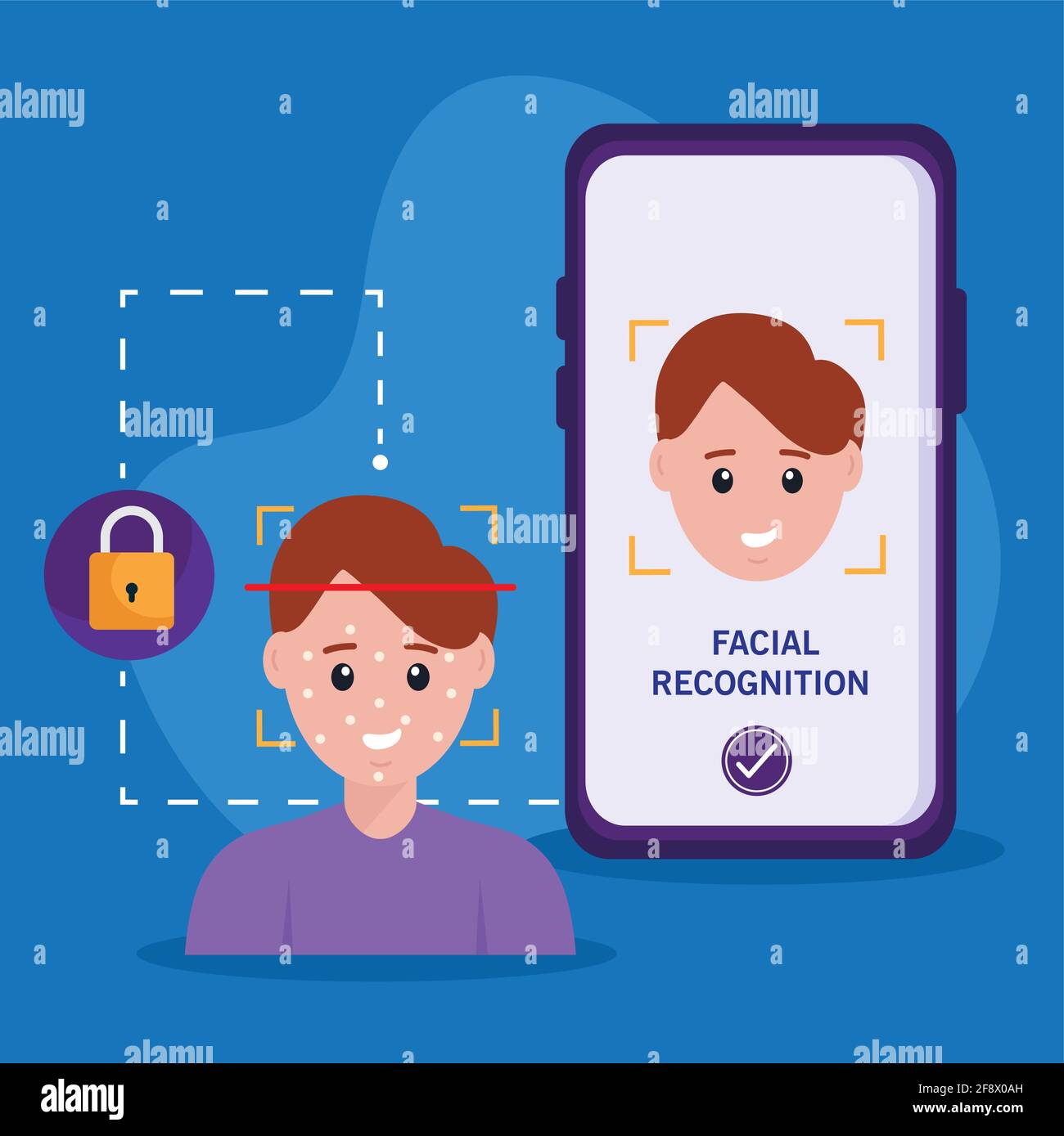 biometric verification in smartphone Stock Vector Image & Art - Alamy