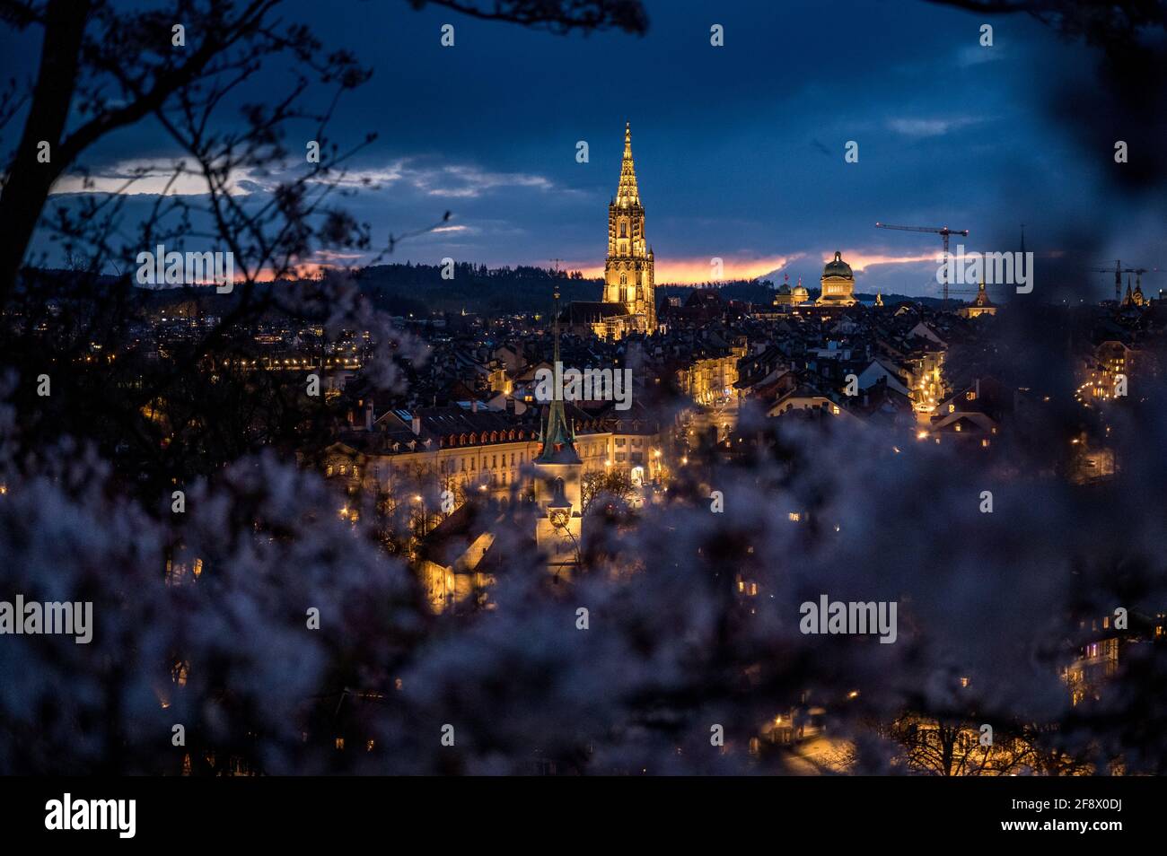 oldtown of Bern at night Stock Photo - Alamy