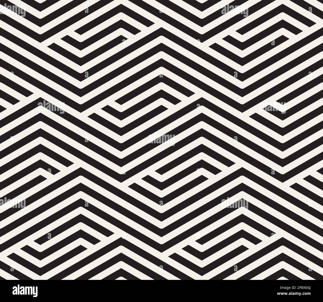 Vector seamless pattern. Repeating elements abstract background. Black and white geometric ...