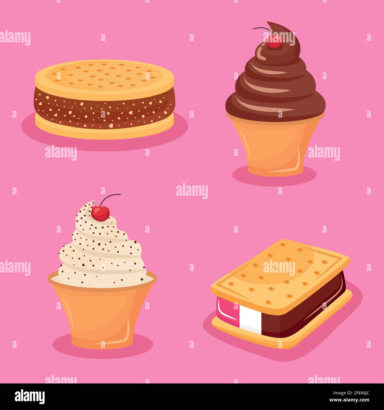 Iced cookies Stock Vector Images - Alamy