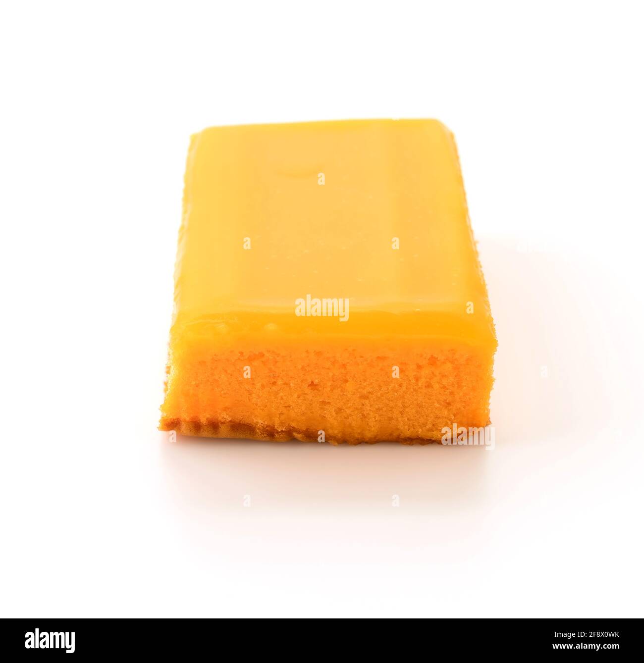 orange cake on white background Stock Photo - Alamy