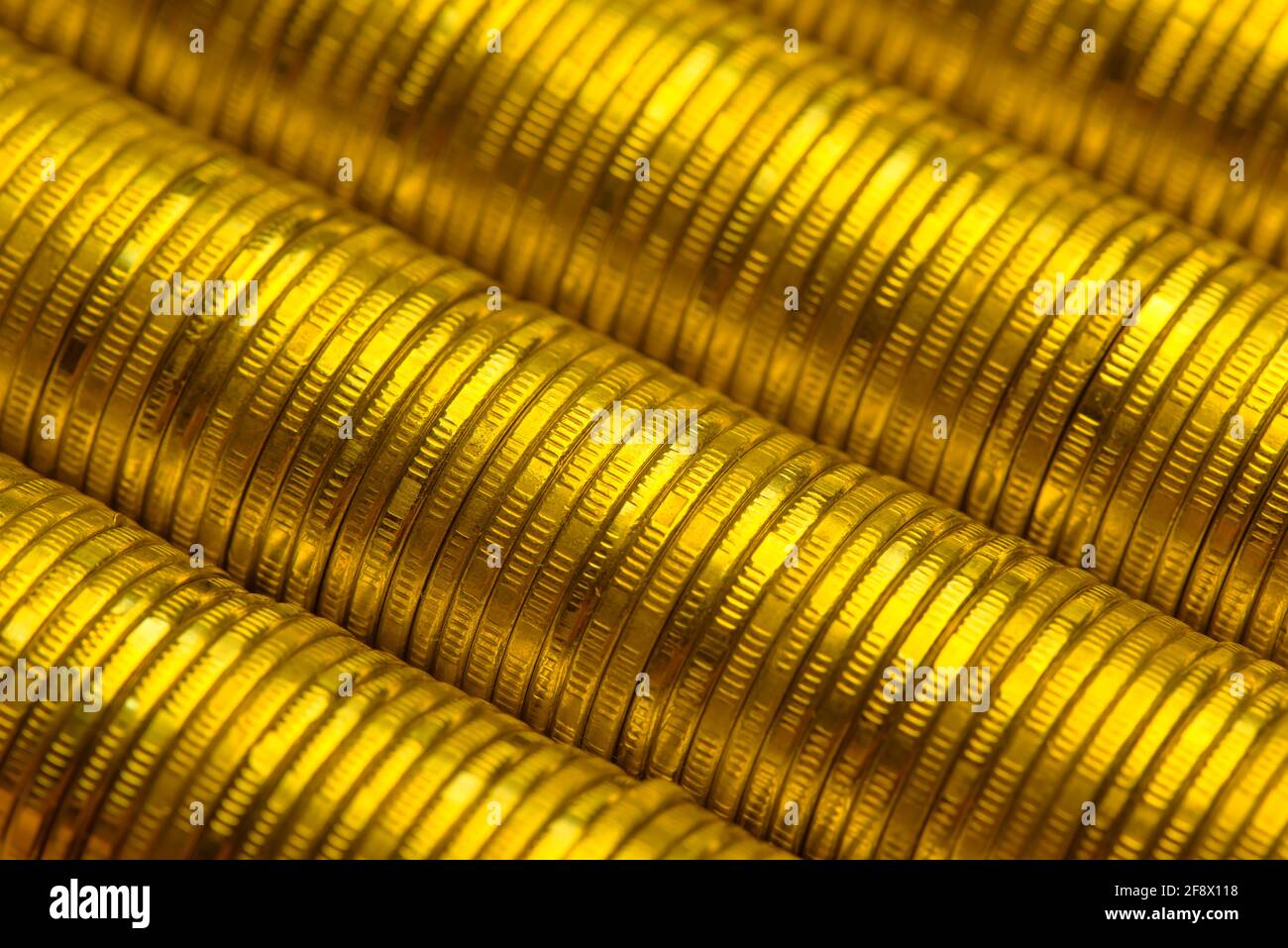 Gold Coin Stacks Stock Photo - Alamy