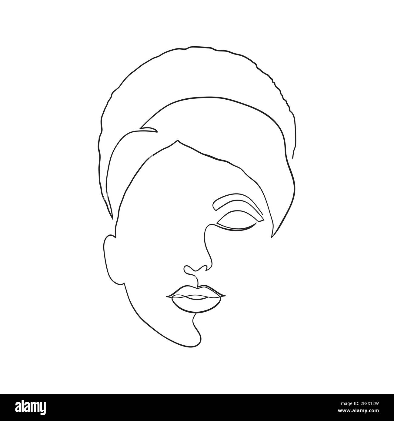Minimal woman face Stock Vector Image & Art - Alamy