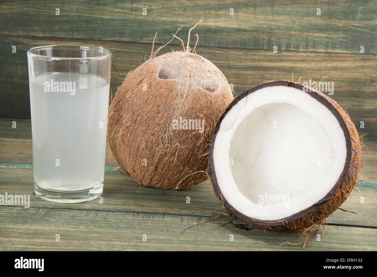 Fresh Organic Coconut Water - Cocos nucifera Stock Photo - Alamy