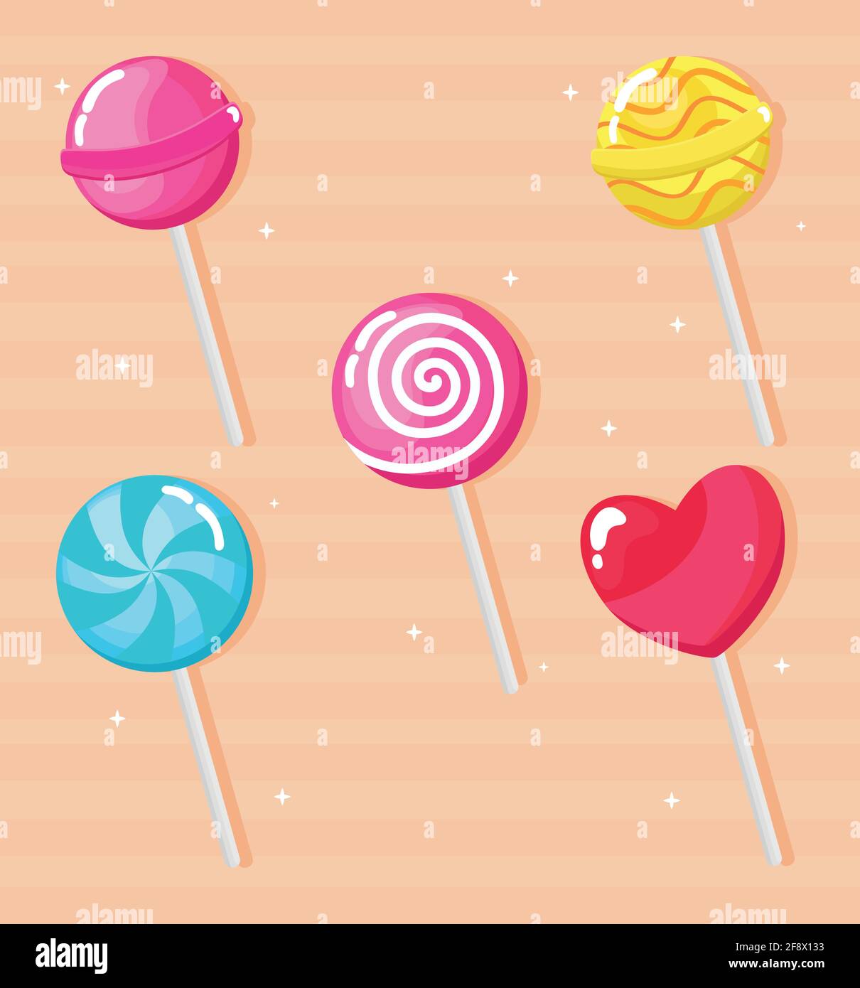 five sweet candies Stock Vector Image & Art - Alamy