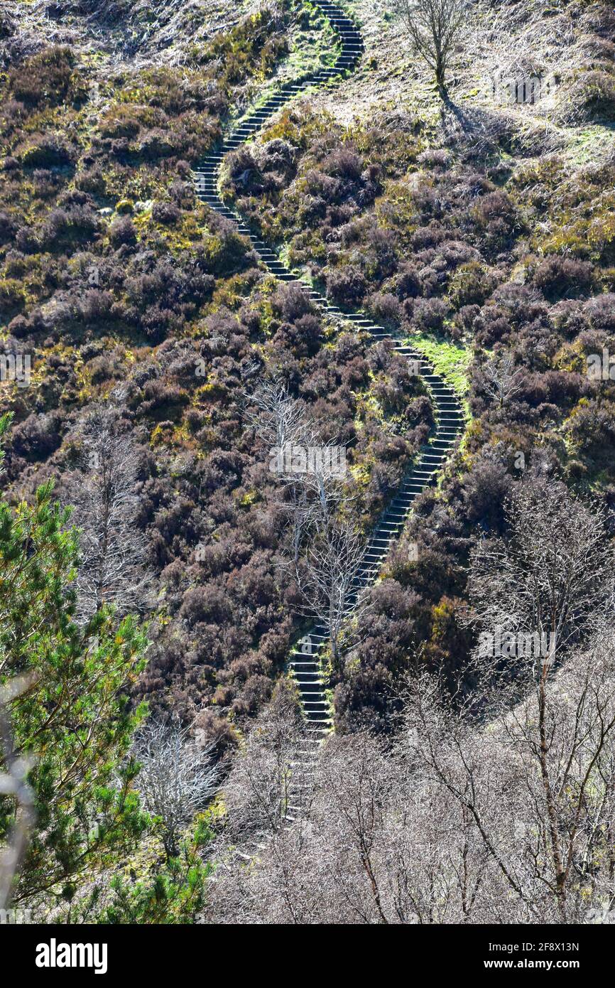 Steps, Blake Dean, Hardcastle Crags, Hebden Bridge, Pennines, West ...