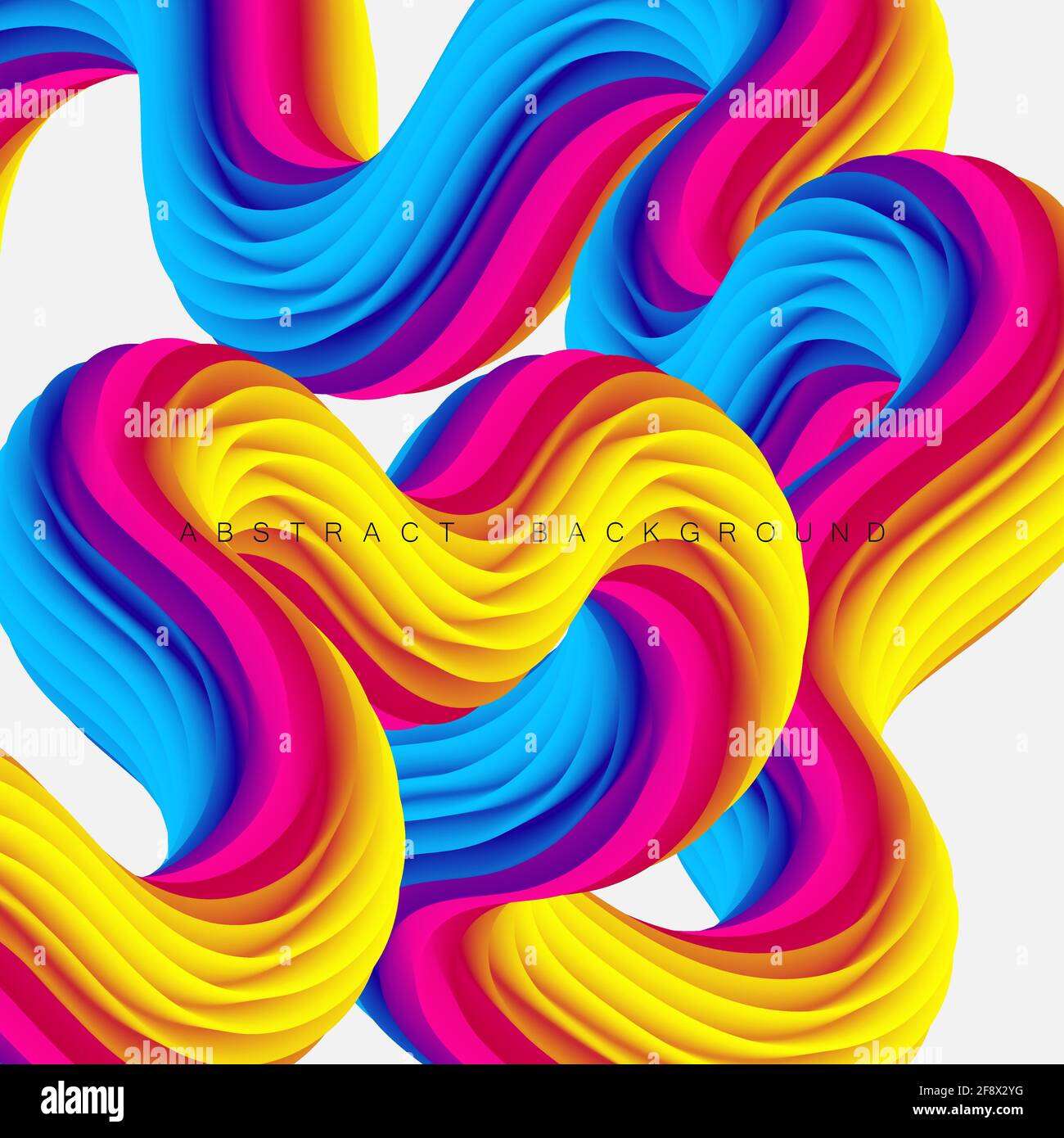 Fluid flow wave abstract. Futuristic composition. Liquid shapes ...