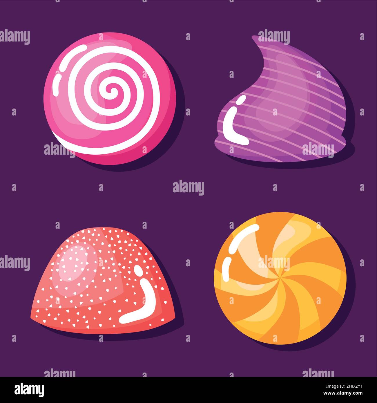 Spiral jelly candies Stock Vector Images - Alamy