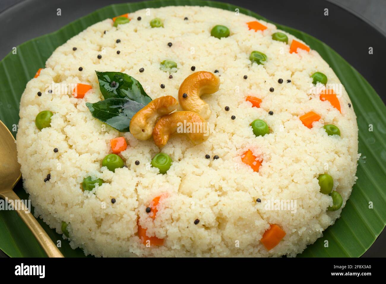Upma made of samolina or rava upma, most famous south indian breakfast ...