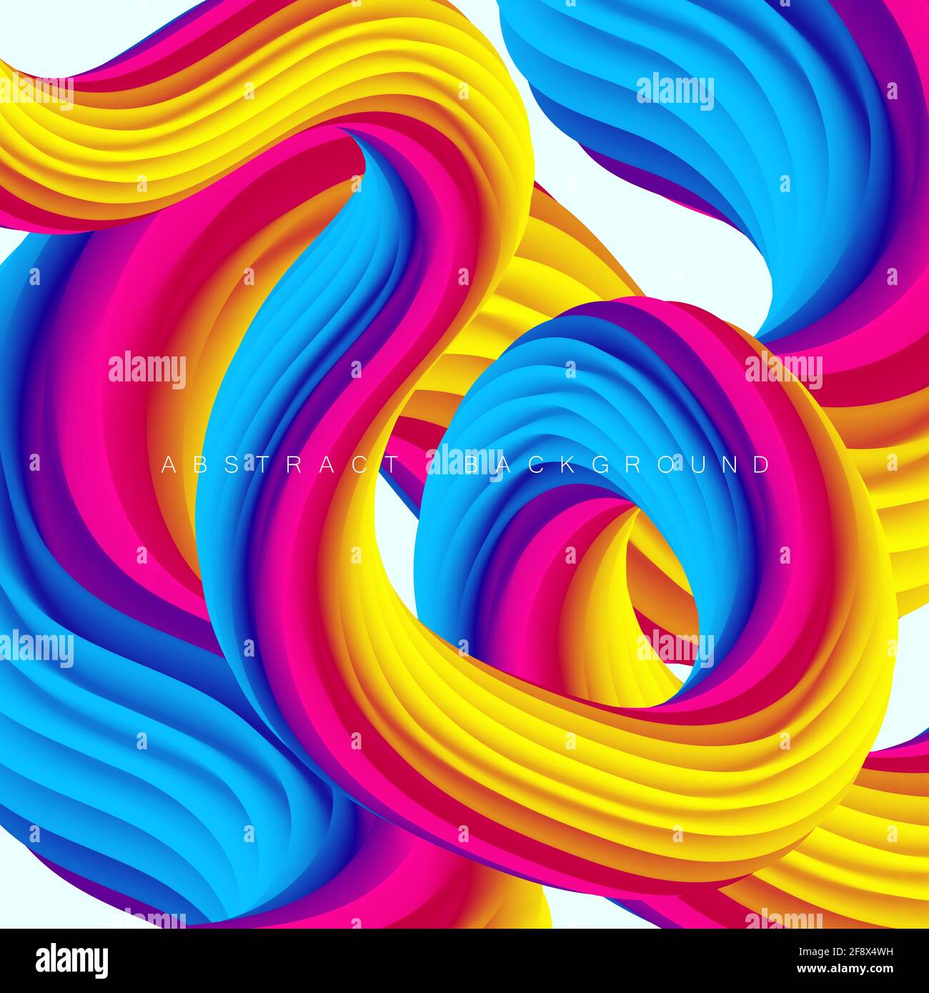 Fluid flow wave abstract. Futuristic composition. Liquid shapes ...