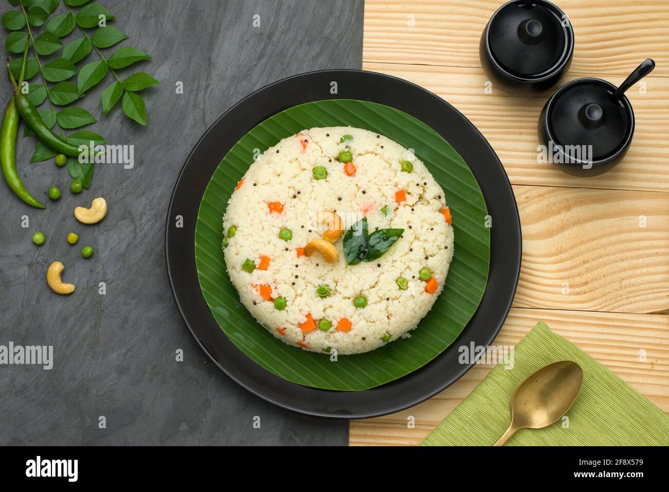 Upma made of samolina or rava upma, most famous south indian breakfast ...