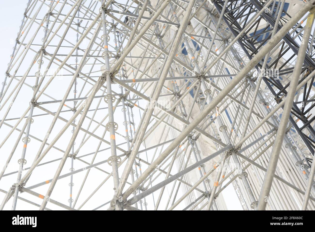 Scaffolding Elements Construction. Metal scaffolding tubes and bars ...